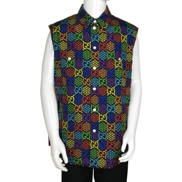 Gucci | Jackets & Coats | Gucci Mens Psychedelic Collection Vest ...